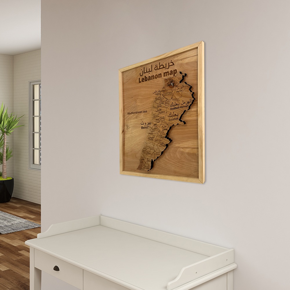 Lebanese Wooden Map – Depicted Designs