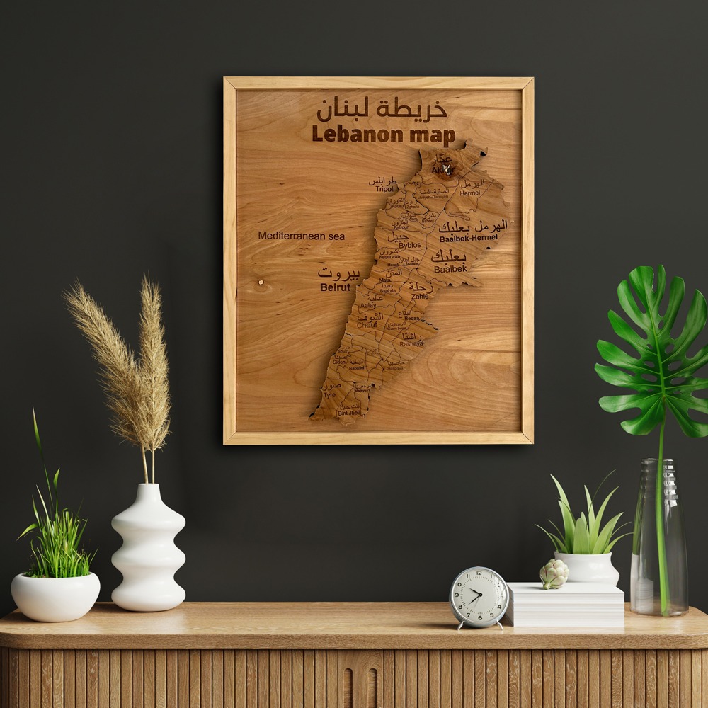 Lebanese Wooden Map – Depicted Designs